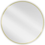 Mexen Loft, kulaté koupelnové zrcadlo 80 cm, barva rámu zlatá lesklá, 9850-080-080-000-50