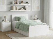 Postel SOFIA 90 x 200 cm, bílá Rošt: S lamelovým roštem, Matrace: Matrace Coco Maxi 20 cm