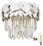 Brilagi - LED Křišťálové stropní svítidlo MIRAGE 5xE14/40W/230V
