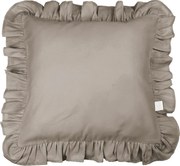 Polštář s volánky taupe 45cm