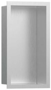 Hansgrohe XtraStoris Individual - Výklenek do stěny s designovým rámem, 30x15x10 cm, kartáčovaná nerez 56094800