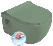 Sapho Brilla - Závěsné WC, Rimless, matná zelená 100614-128
