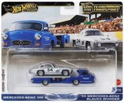 Mattel hot wheels premium car mercedes benz 300 sl a 55 mercedes benz blaues wunder, hrv48