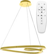 Toolight - LED stropní svítidlo APP7797-cp + dálkové ovládání, zlatá, OSW-09881