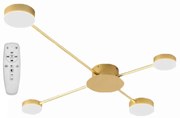 Toolight Stropní svítidlo LED se 4 rameny APP520-4C Gold
