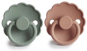 Dudlík Frigg Daisy 2-pack vel.2 Lily Pad/Rose Gold