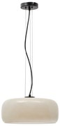 LED závěsné svítidlo šedobéžové se skleněným stínidlem ø 38 cm Reig – Kave Home