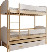 ADRK Furniture Třílůžková dětská postel Leia 180x80 s matrací