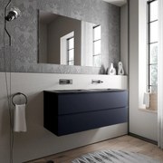 Koupelnová skříňka AVA 120 cm s dvojumyvadlem z minerálního odlitku CREAM