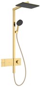 Hansgrohe Raindance Alive Q - Sprchový set s termostatem, 21x34 cm, 3 proudy, EcoSmart, leštěný vzhled zlata 24581990