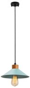 Tyrkysové/v přírodní barvě závěsné svítidlo s kovovým stínidlem ø 24 cm Manavgat – Opviq lights