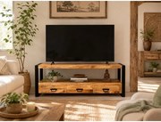 Indický nábytek - TV stolek Retro 150x60x45 z indického masivu mango Mango natural