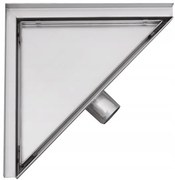 Trojúhelníkový rohový sprchový žlab MEXEN FLAT 2v1 - 20 cm, 1010320