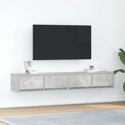 TV skříňky 2 ks Betonová šedá 80x31x25,5 cm Dřevěná konstrukce