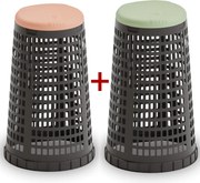 Plastový odpadkový koš na 120 l pytle 1+1 ZDARMA černý, červená + zelená