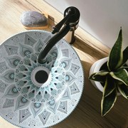 Rea Mandala, umyvadlo na desku 400x400x115 mm, vícebarevné, REA-U7502