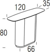 Beltá/Frajumar designové konzolové stoly Iris (80 x 120 cm)