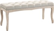 HOMCOM Čalouněná lavice s úložným prostorem a botníkem Vintage 110 x 40 x 48 cm | Aosom