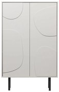 Světle šedá skříňka z borovicového dřeva 85x135 cm Cadiz – WOOOD
