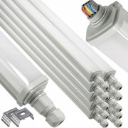Sada 10 hermetických LED svítidel 125 cm 30W 3600lm 4000K
