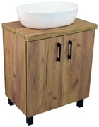 Comodo Koupelnová skříňka pod deskové umyvadlo ROSO GO 60-HD - zlatý dub/zlatý dub