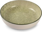 Zelený/krémový hluboký talíř z kameniny ø 18,5 cm Gravel – ONA
