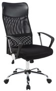 Ergonomická kancelářská židle s vysokou opěrkou - černá