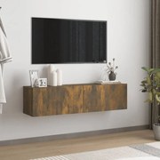 Nástěnná TV skříňka kouřový dub 120x30x30 cm kompozitní dřevo