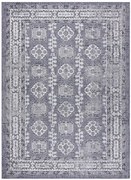 Dywany Łuszczów, Kusový koberec Sion Sisal Ornament 2832 blue/pink/ecru – na ven i na doma, 80x150, šedá, chodba / předsíň