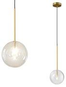 Toolight Skleněné kulovité svítidlo 20cm APP1683-1CP zlaté