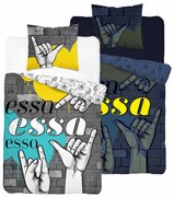 Detexpol Svítící ve tmě ložní prádlo 160x200 4759 A Essa šedá bílá Fluo 50