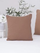 MK Lůžkoviny Mušelínový povlak na polštář 40 x 40 cm - Alexia Duo hnědá/krémová