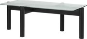 Černý konferenční stolek se skleněnou deskou 55x105 cm Kob – noo.ma