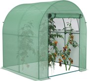 Outsunny Zahradní Skleník 180x180x200 cm Malý Tunnelní Skleník s Otevřením Dveřmi a Síťovým Okénkem pro Pěstování Rostlin a Květin | Aosom