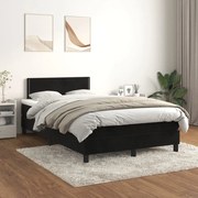 Box spring postel s matrací černá 120 x 200 cm samet 3141235