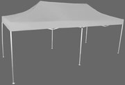 Nůžkový stan 3x6m hliníkový, Bez bočních plachet, Šedá / antracitová