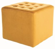 Hořčicový taburet LORI VELVET