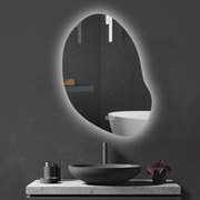 Tutumi Zrcadlo 80x60 cm s vyhříváním a regulovatelným LED osvětlením HOM-05504