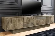 Designový TV stolek Movement 200 cm šedé dymové mango
