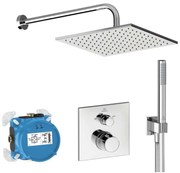 Ideal Standard CeraTherm - Sprchový set s termostatem pod omítku, s tělesem, 30x30 cm, chrom A7572AA
