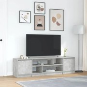 TV skříňka betonově šedá 188,5x41x50 cm kompozitní dřevo