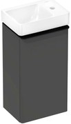 Hansgrohe Xelu Q - Skříňka s umývátkem, 63x34x27 cm, 1 dvířka, panty vpravo, matná šedá/matná černá 54366670