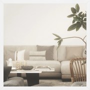 HOMCOM čtvercové zrcadlo 50 × 50 cm – bílý MDF rám | Aosom