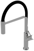OMNIRES Vita - Dřezová baterie s flexibilním ramenem, chrom/matná černá VI6350BLCR