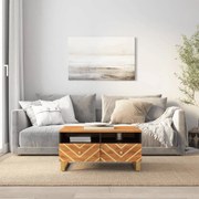 Konferenční Stolek Hnědý A Černý 80X54X40 Cm Masivní Mangovník