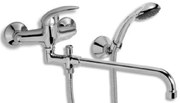 Novaservis Metalia 55 - Vanová baterie nástěnná 150 mm, lékařská páka, chrom 55036L,0