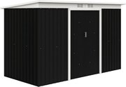 Outsunny Kovová Kůlna na Nářadí 6.3m³ 280x130x172cm S Klenutou Střechou, Posuvnými Dveřmi, Voděodolný Zahradní Dům, Skříň do Zahrady pro Zahradu a Dvů