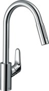 Hansgrohe Focus M41, dřezová baterie Focus s výsuvnou sprškou, sBox, EcoSmart, chromová, 73895000