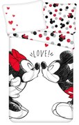 Jerry Fabrics Bavlněné povlečení 140x200 Mickey a Mini Love 04 povlak na polštář 70x90
