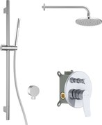 kielle Nefia - Sprchový set s baterií pod omítku, pro 2 spotřebiče, s příslušenstvím EcoSpare a tělesem, chrom 20627SP80